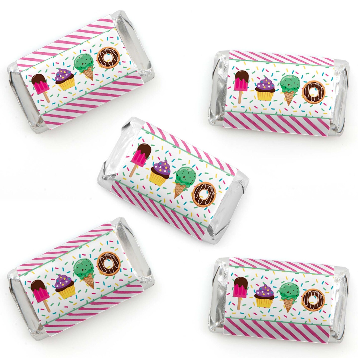 Big Dot of Happiness Sweet Shoppe - Mini Candy Bar Wrapper Stickers ...