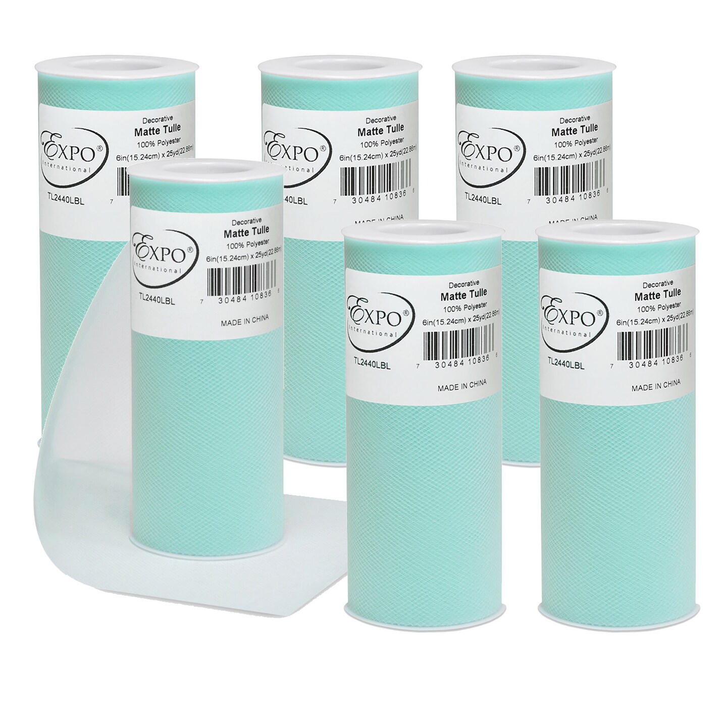 Pack of 6 Decorative Matte Tulle Spool of 6 Inch X 25 Yards | Michaels