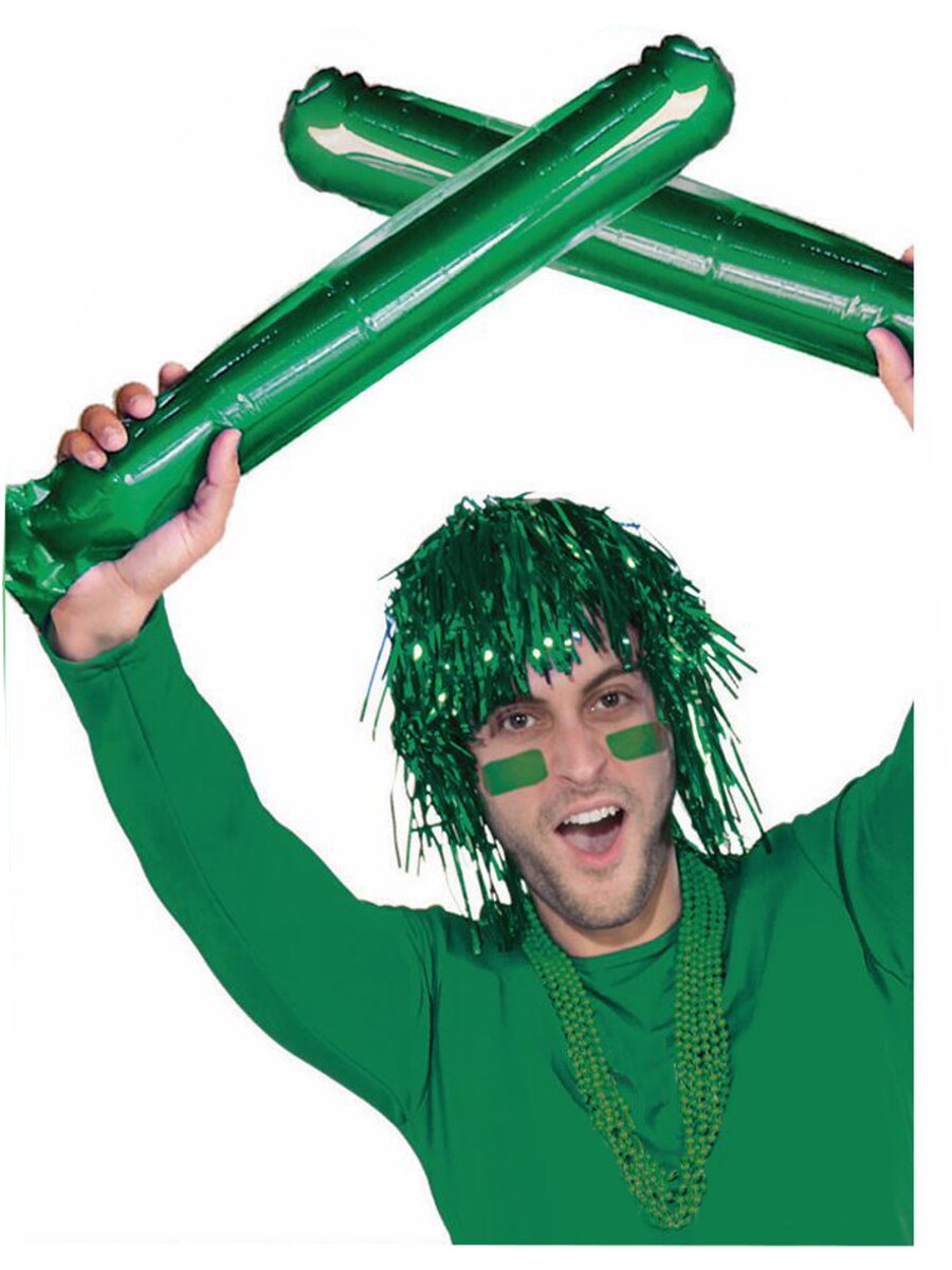 2 Cheerleader Team School Spirit Rally Green Inflatable Colored Spirit ...