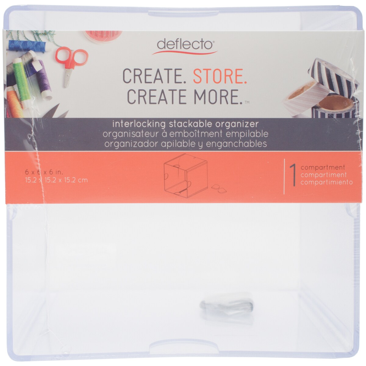 Deflecto Stackable Open Cube Storage Organizer-6"X6"X6" Clear | Michaels