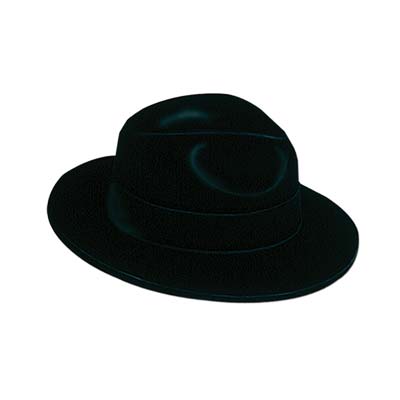Black Velour Fedora - Plastic Backed | Michaels