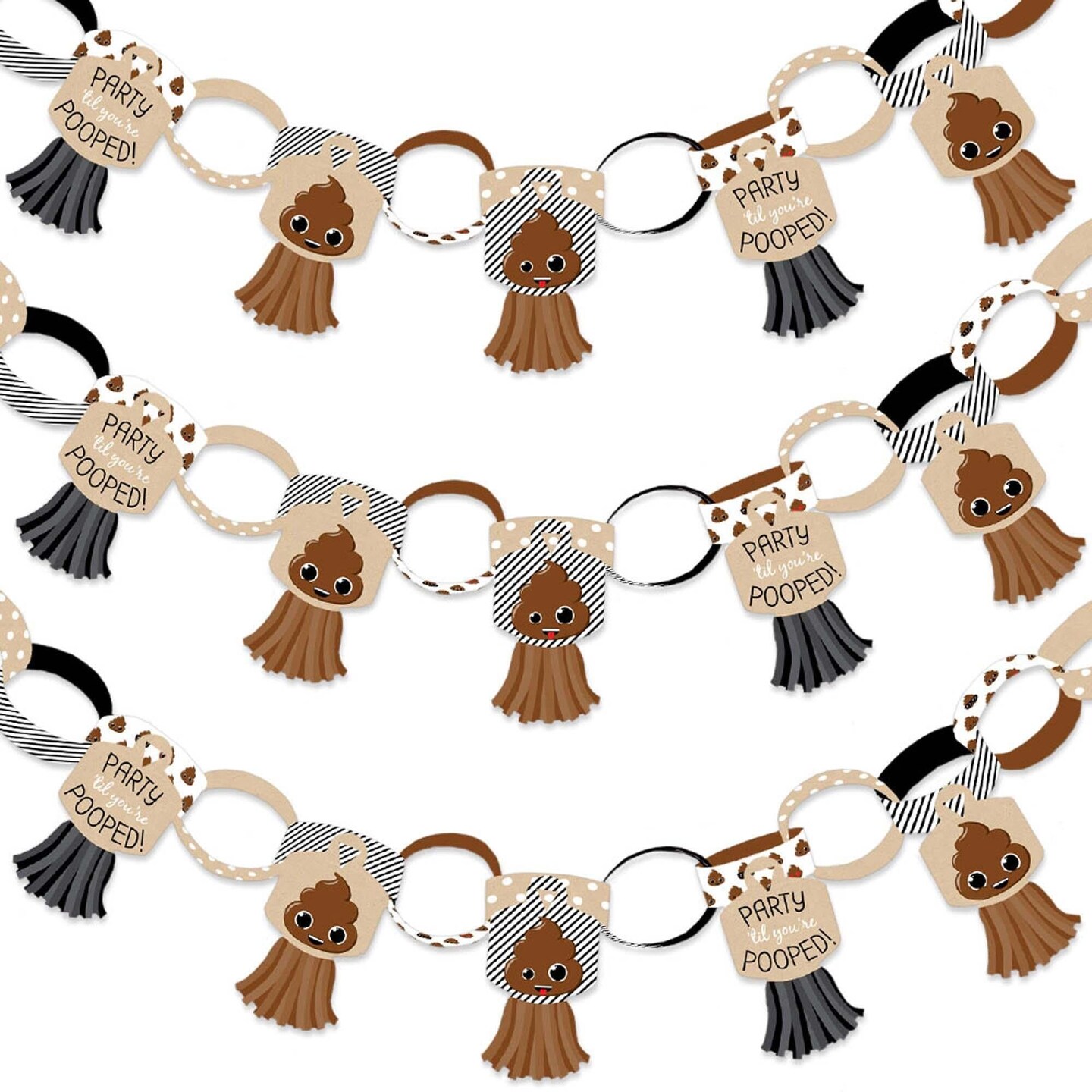 Big Dot of Happiness Party 'Til You're Pooped - 90 Chain Links and 30 ...