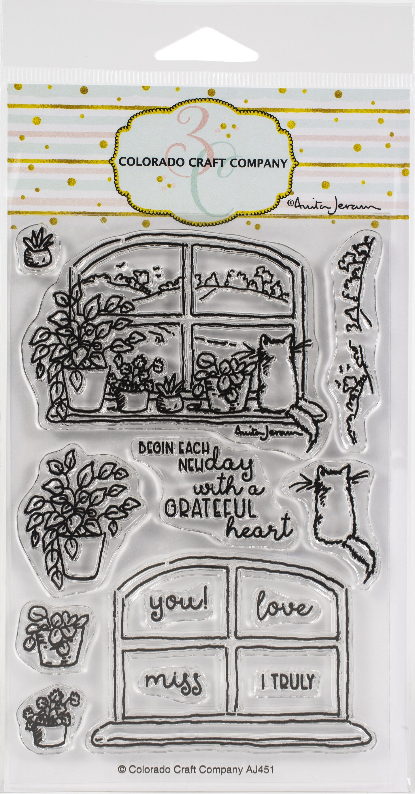 Colorado Craft Company Clear Stamps 4"X6"-New Day Windowsill-By Anita ...