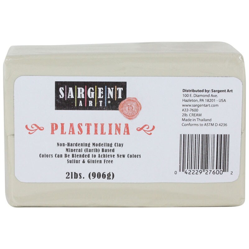 Plastilina Non-Hardening Modeling Clay, 2 Lbs., Cream | Michaels