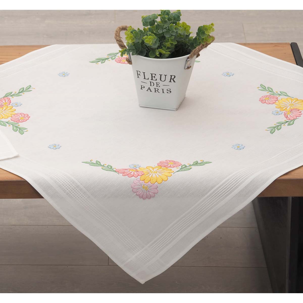 Nob Hill Kind Flowers Table Topper Stamped Embroidery Kit | Michaels