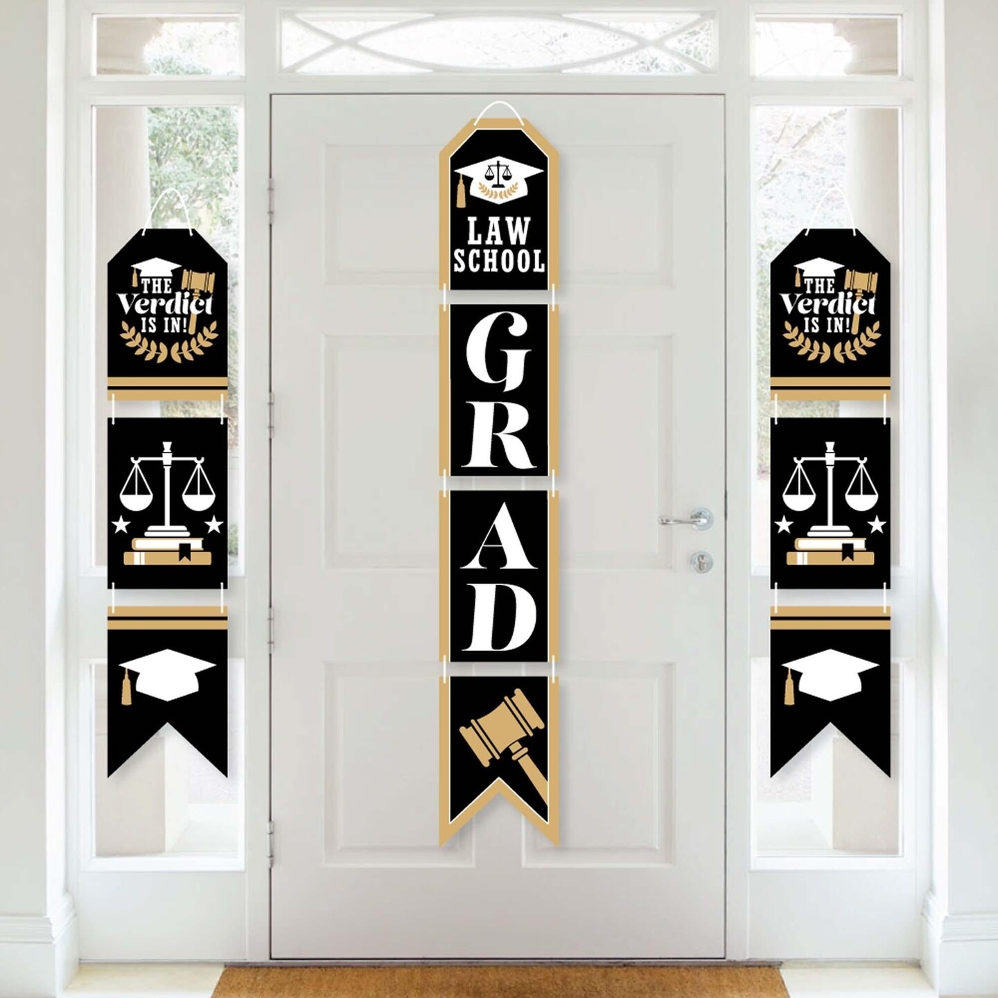 Big Dot of Happiness Law School Grad - Hanging Vertical Paper Door ...