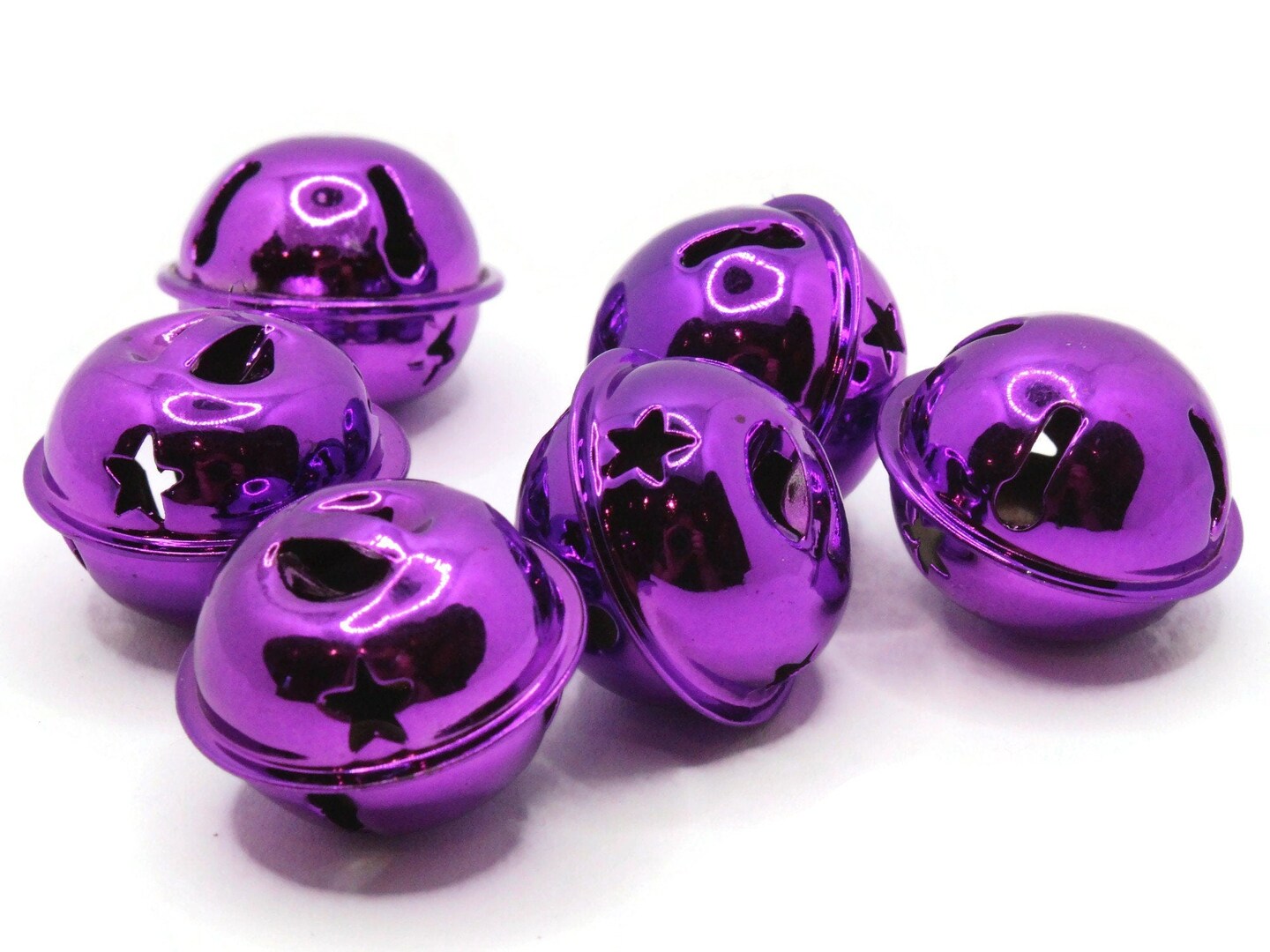 6 24mm Shiny Purple Iron Jingle Bells Charms | Michaels