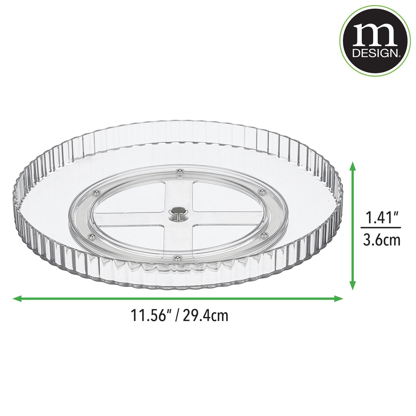 mDesign Fluted Lazy Susan Turntable Spinner for Kitchen/Bathroom | Michaels