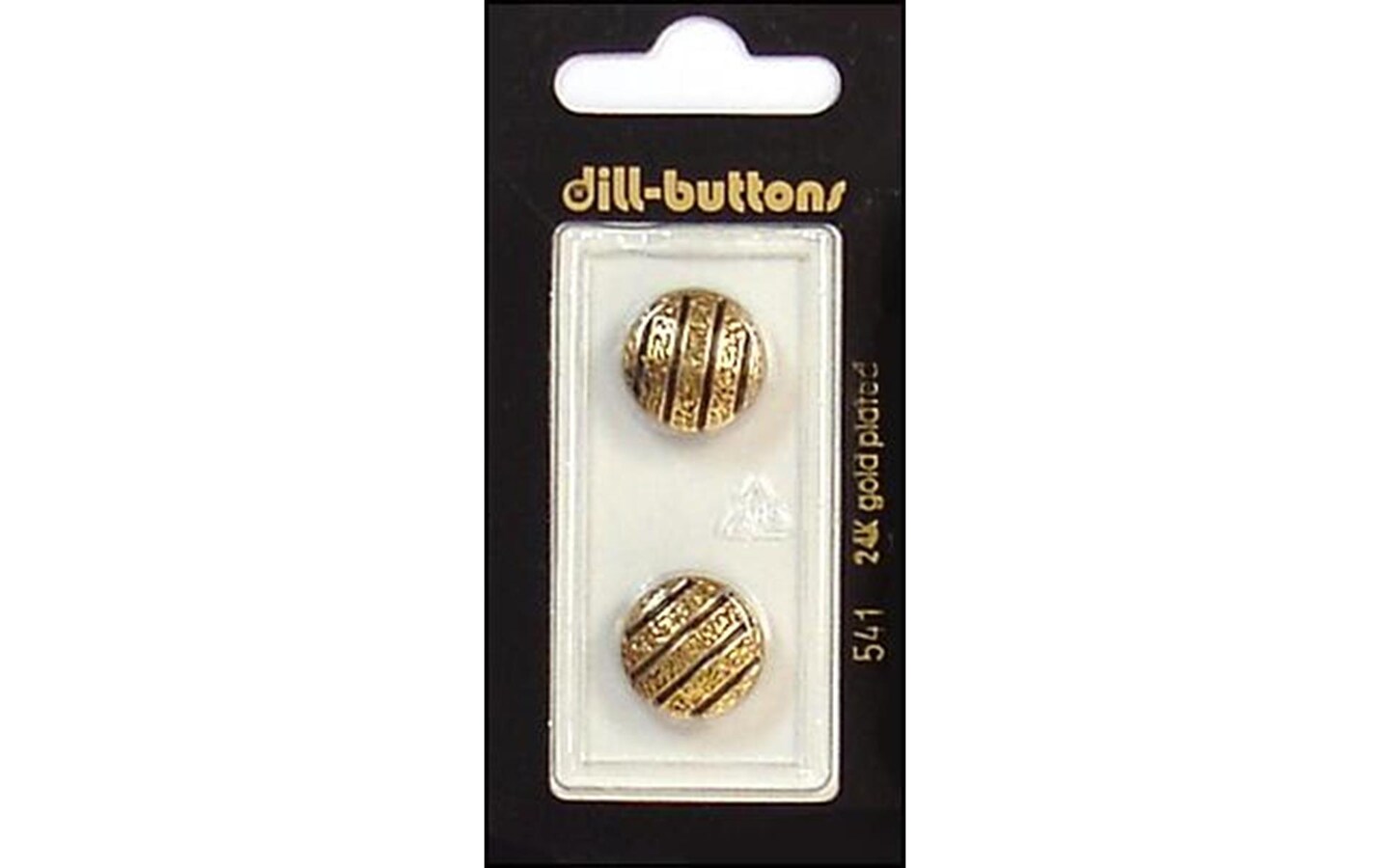 Dill Buttons 15mm 2pc Shank Enamel Black/Gold | Michaels