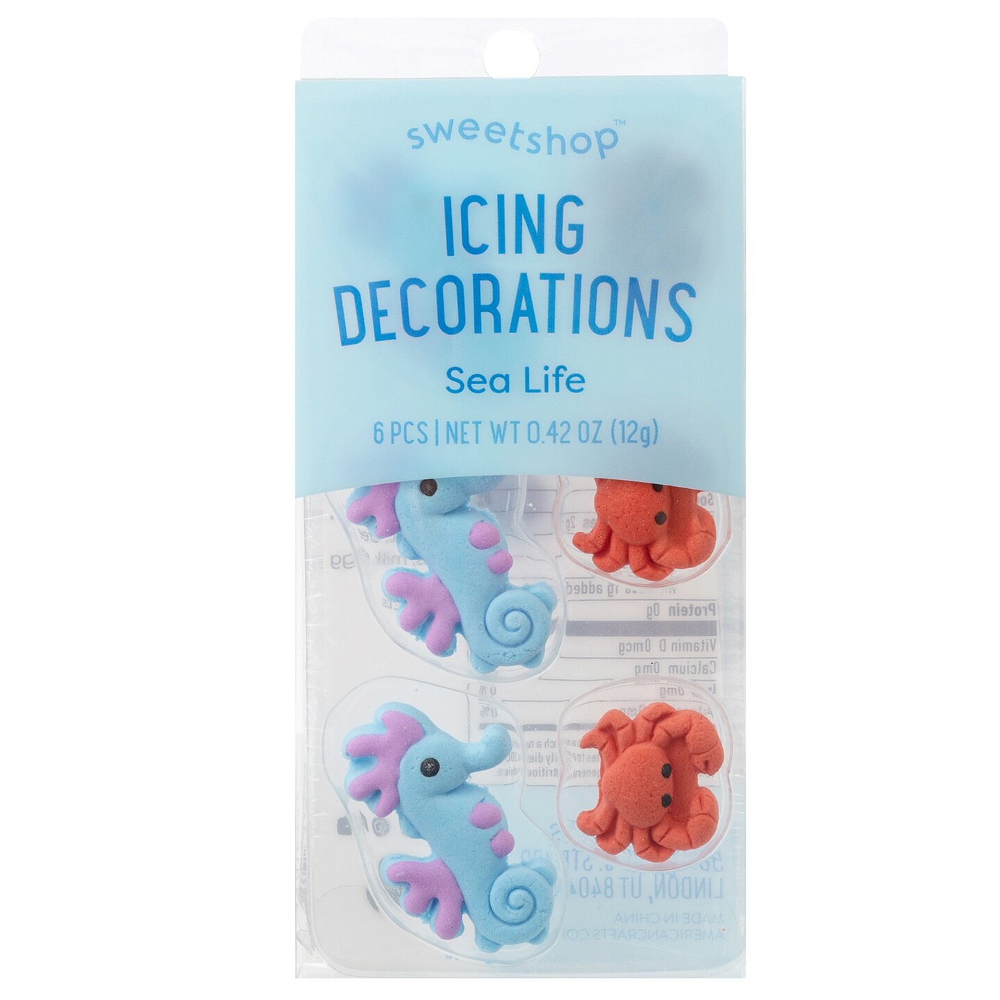 Sweetshop Icing Decorations-Sea Life, 6 Pieces | Michaels