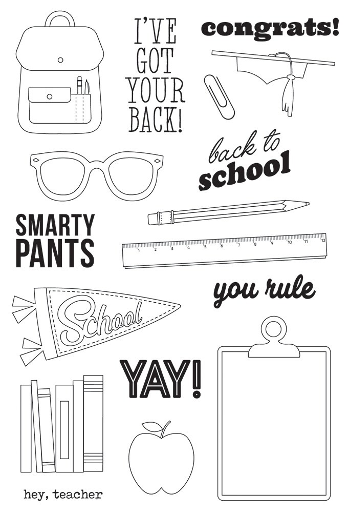 School Life Photopolymer Clear Stamps- | Michaels