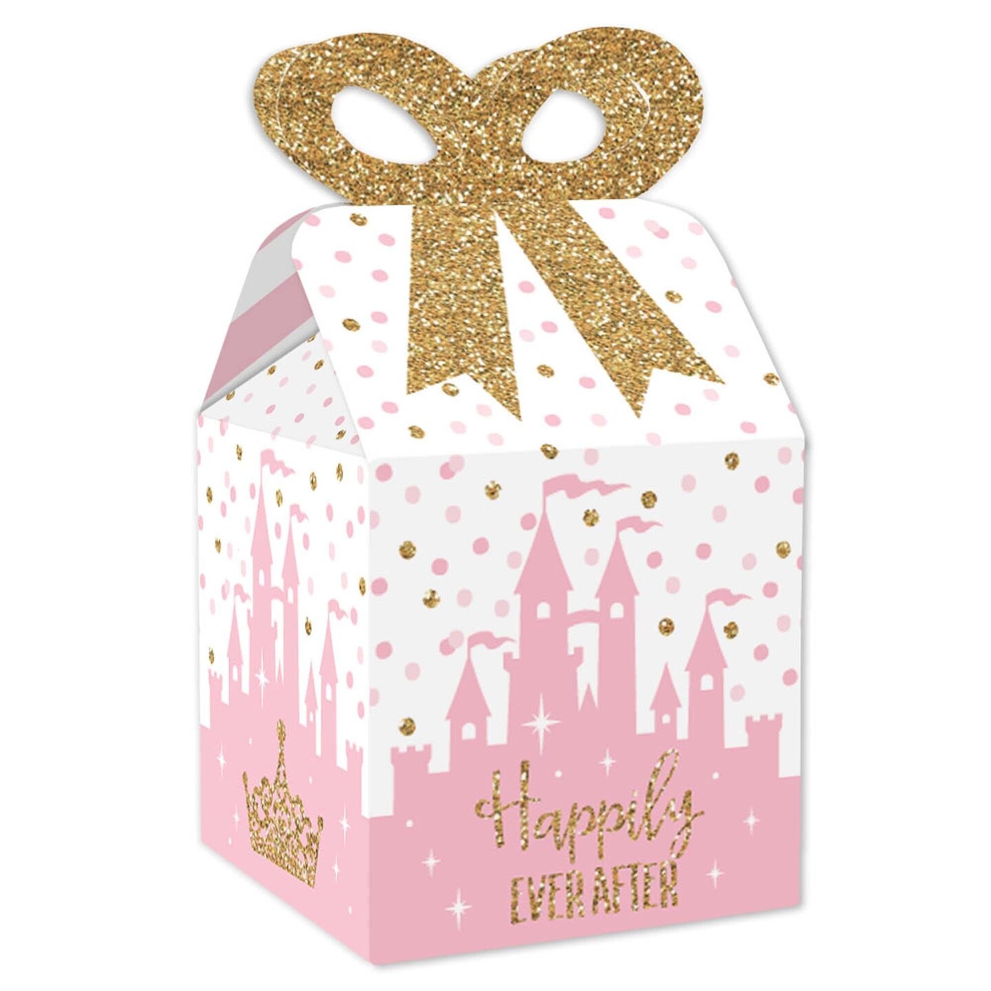 Big Dot of Happiness Little Princess Crown - Square Favor Gift Boxes ...