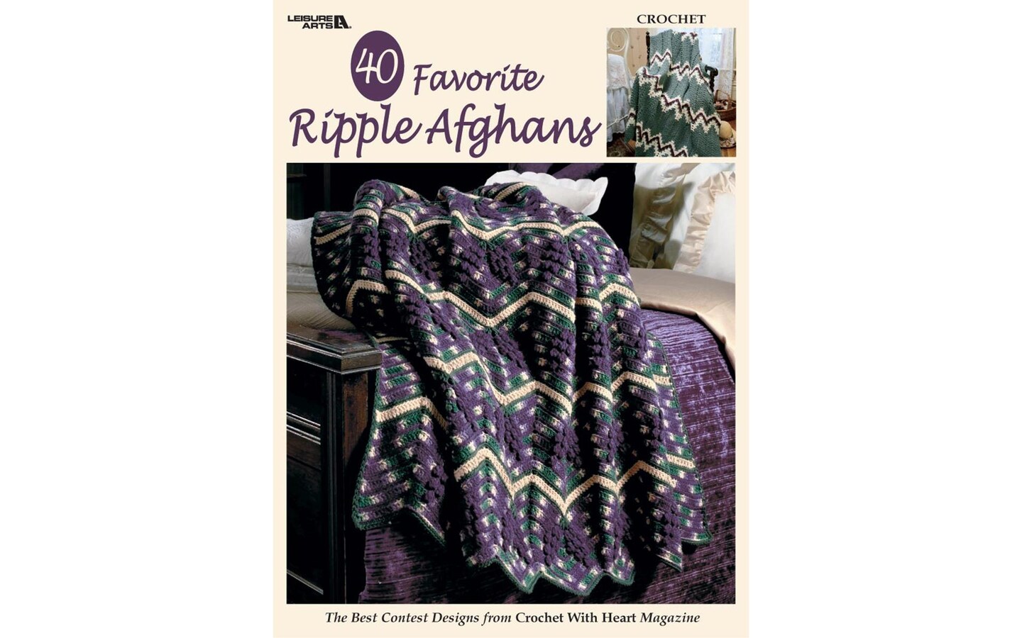 Leisure Arts 40 Favorite Ripple Afghans Crochet Book | Michaels