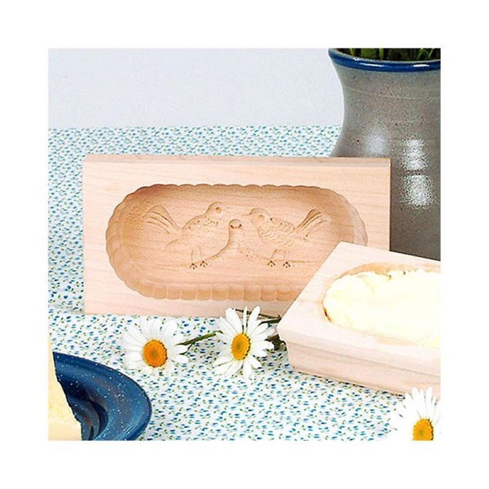 Hard Carved Wooden Round Butter Mold Assorted Patterns Medium 8 Oz ...