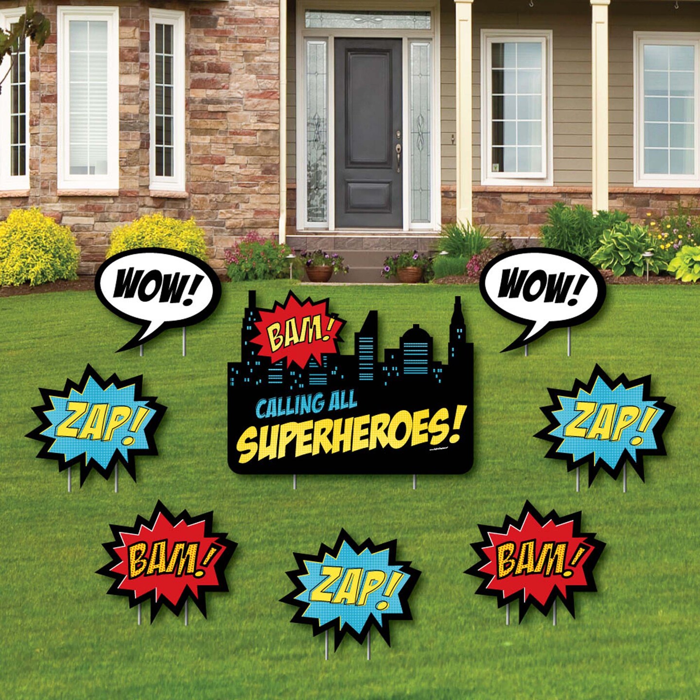 Big Dot of Happiness Bam Superhero - Yard Sign and Outdoor Lawn ...