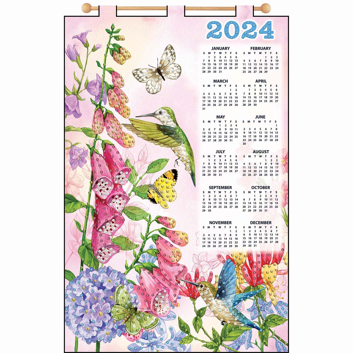 Design Works Hummingbirds Calendar Felt & Sequin Kit | Michaels