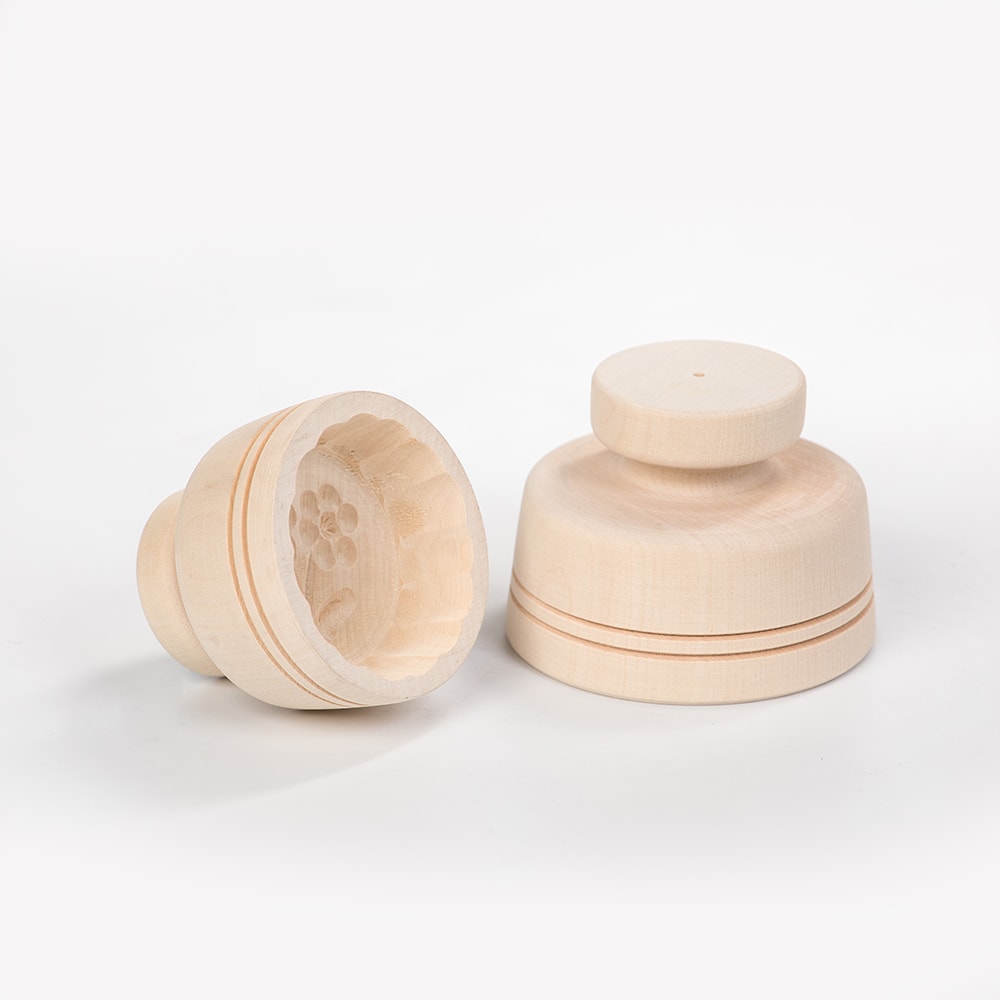 Carved Round Butter Making Molds from Germany, Small and Large Set of 2 ...