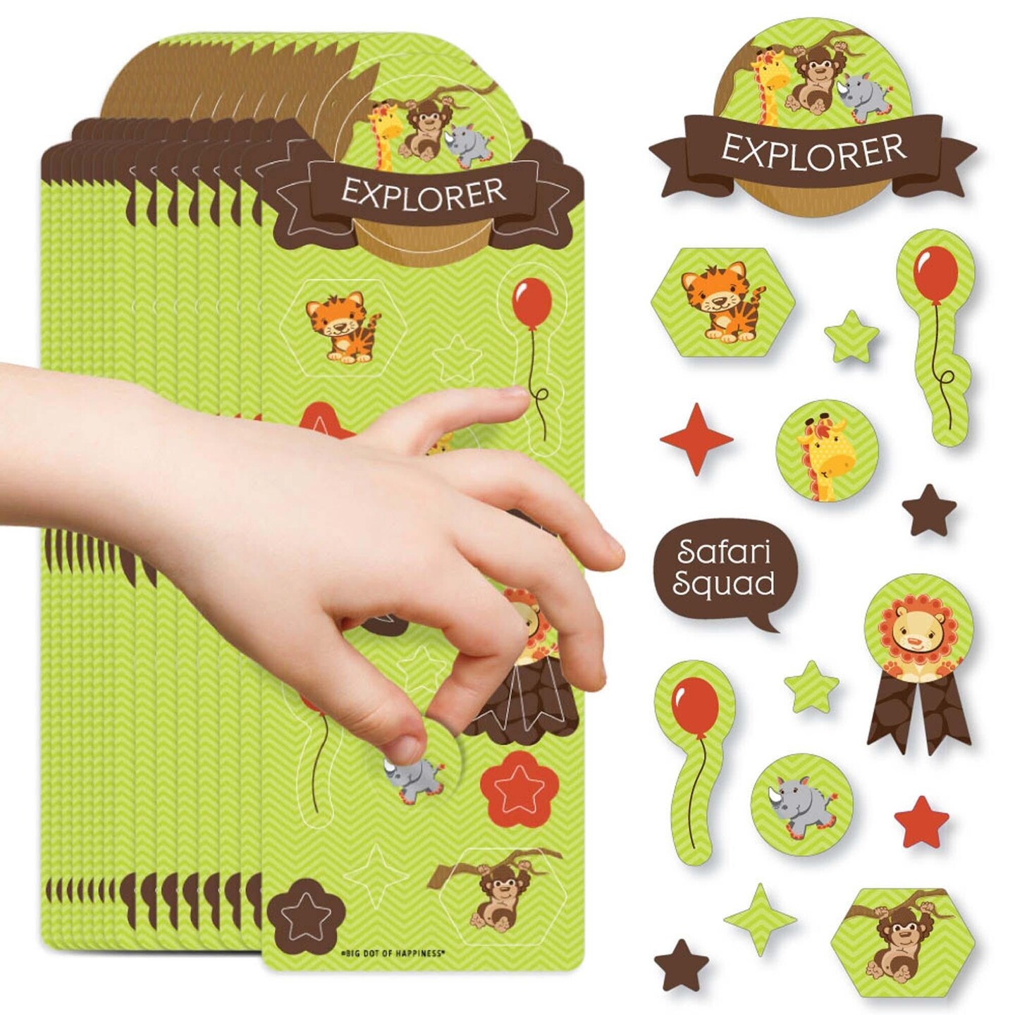 Big Dot of Happiness Funfari - Fun Safari Jungle - Birthday Party Favor ...