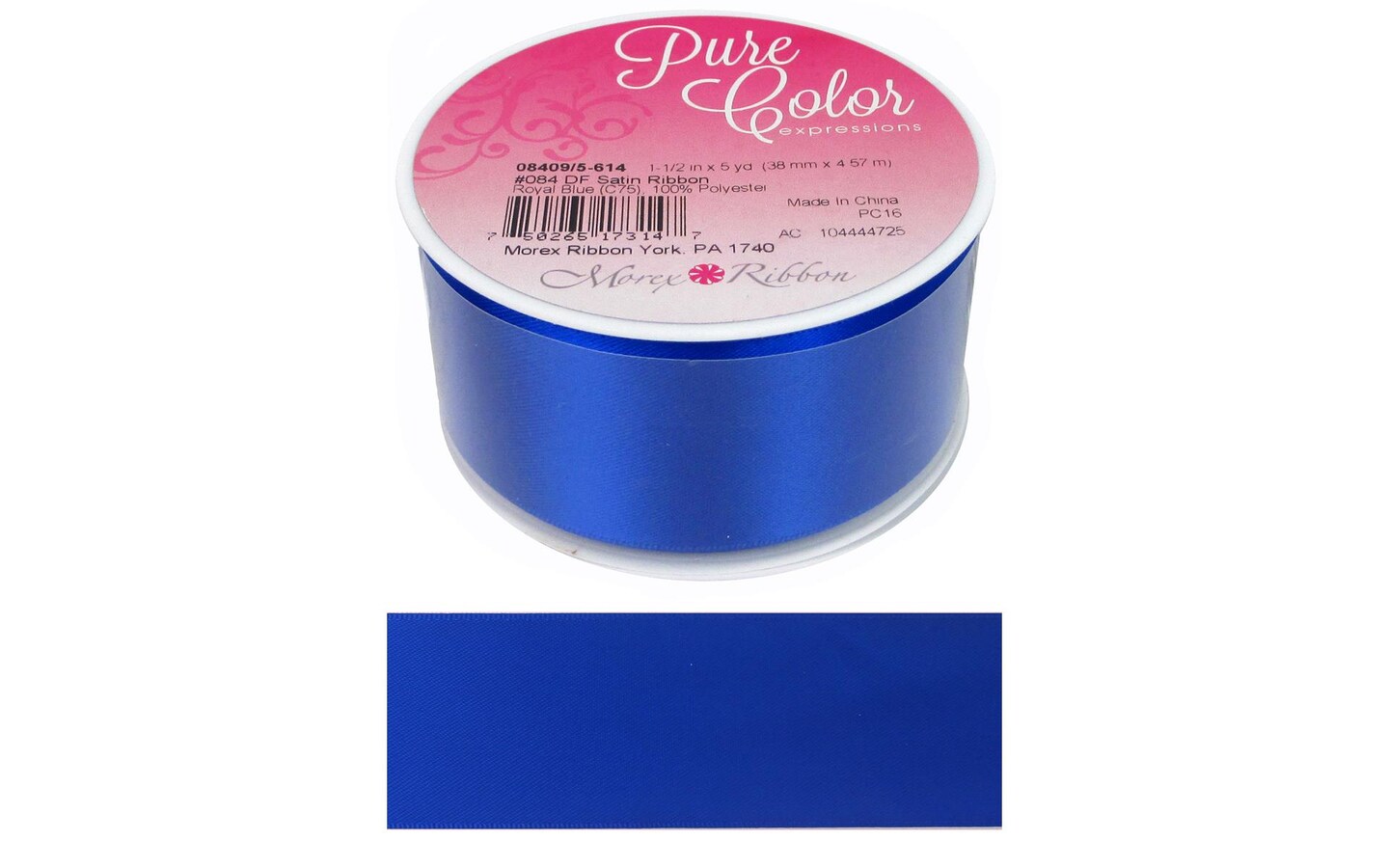 Morex Ribbon DF Satin 1.5"x 5yd Royal | Michaels