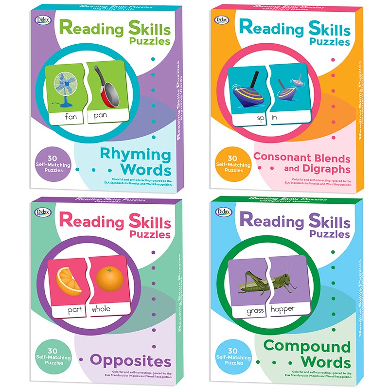 Reading Skills Puzzles, Set Of All 4 | Michaels
