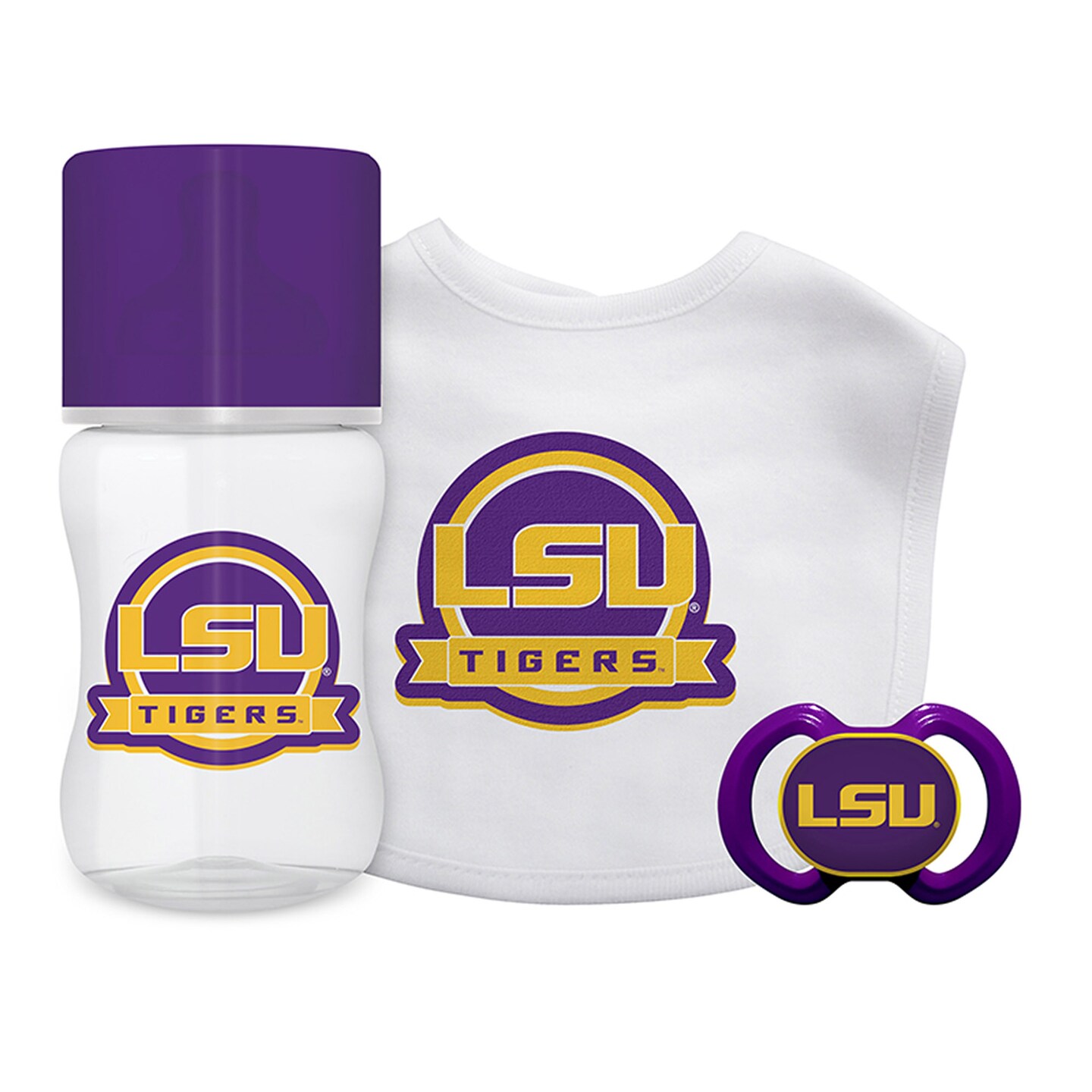 Baby Fanatic Officially Licensed 3 Piece Unisex Gift Set - NCAA LSU ... Baby Fanatic Officially Licensed 3 Piece Unisex Gift Set - NCAA LSU ...