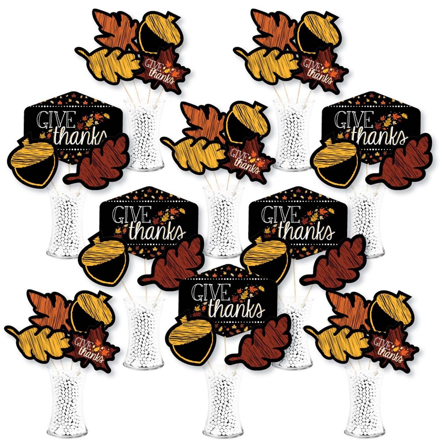 Big Dot of Happiness Give Thanks - Thanksgiving Party Centerpiece ...