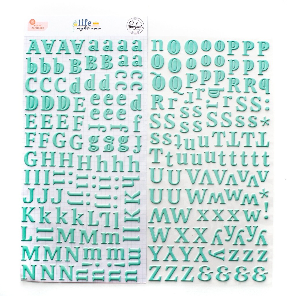 Pinkfresh Puffy Alpha Stickers-Life Right Now | Michaels