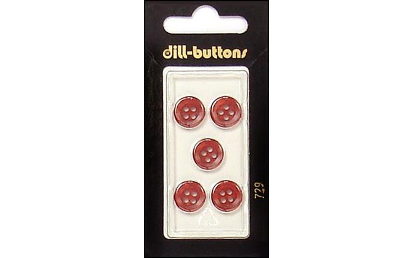 Dill Buttons 11mm 5pc 4 Hole Wine Red | Michaels