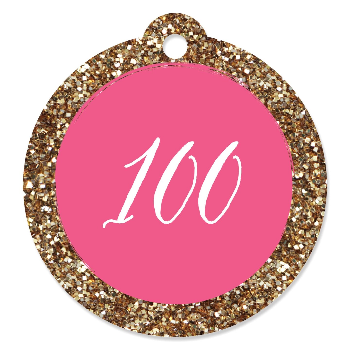 Big Dot of Happiness Chic 100th Birthday - Pink and Gold - Birthday ...