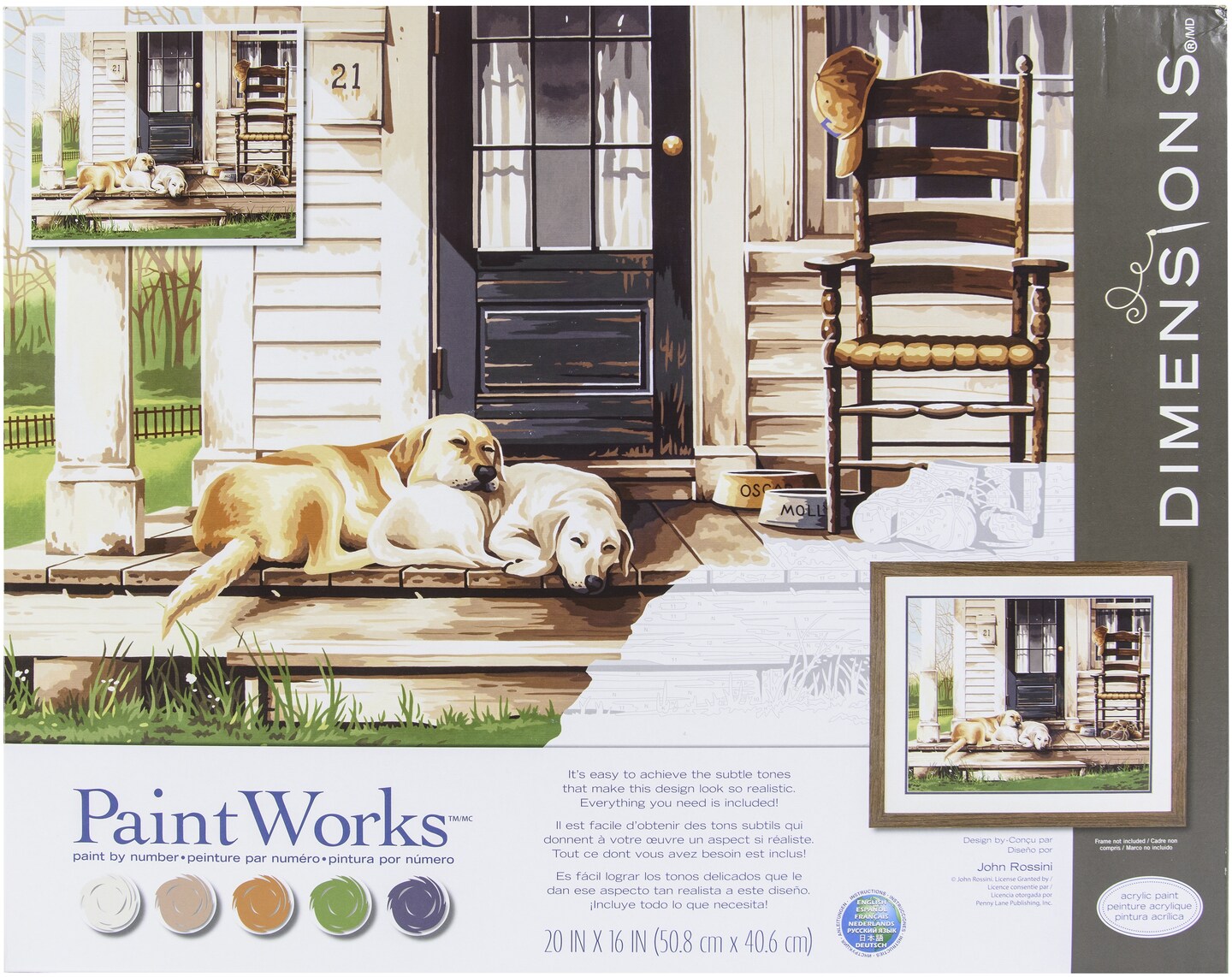 Paint Works Paint By Number Kit 20"X16"-Lazy Dog Day | Michaels