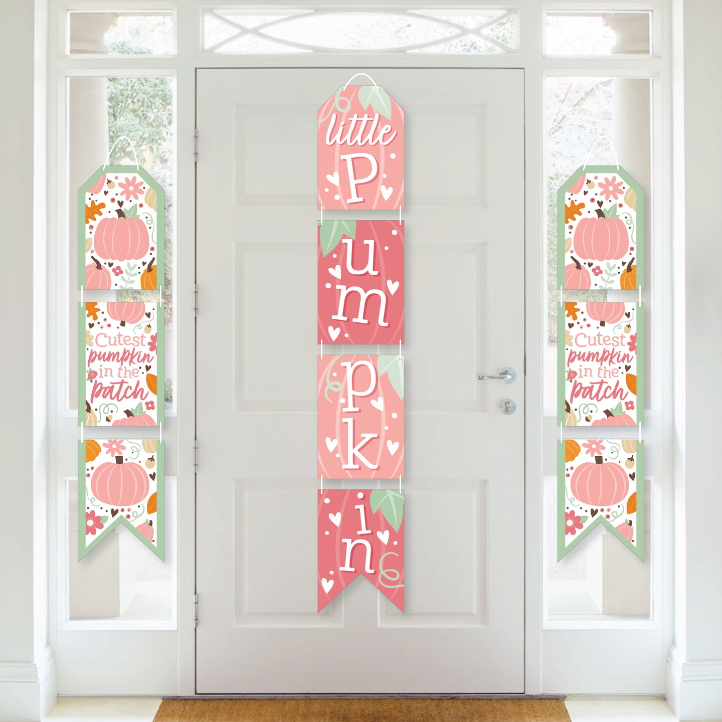 Big Dot of Happiness Girl Little Pumpkin - Vertical Paper Door Banners ...