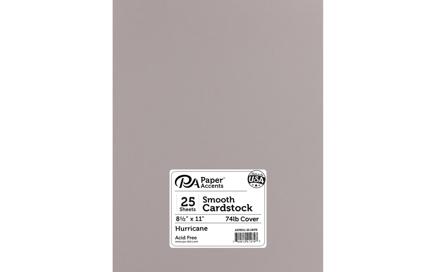PA Paper Accents Smooth Cardstock 8.5" x 11" Hurricane, 74lb colored ...