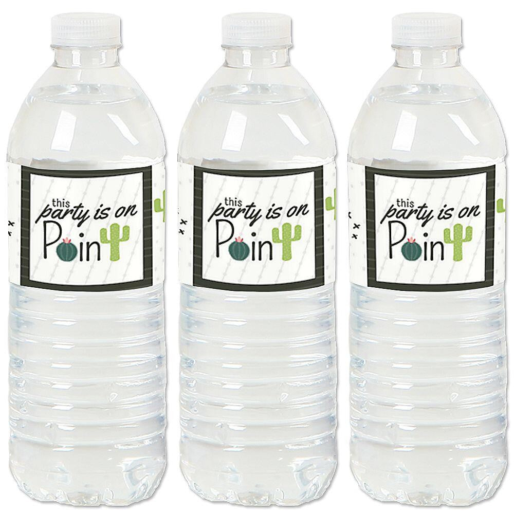 Big Dot of Happiness Prickly Cactus Party - Fiesta Party Water Bottle ...
