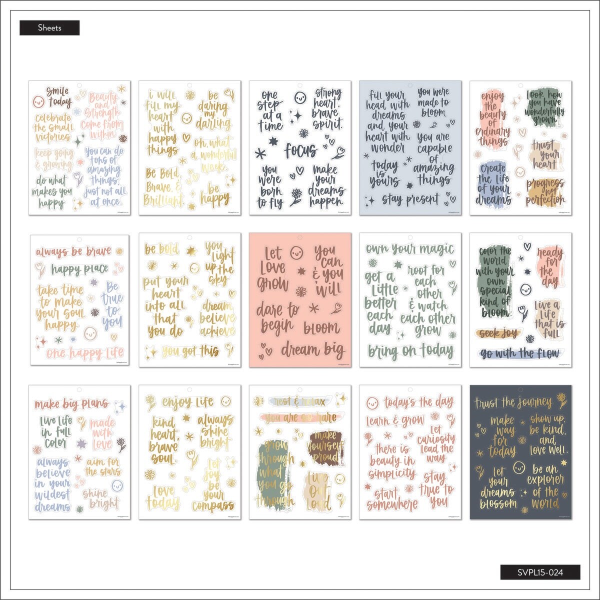 Happy Planner Large Sticker Value Pack-Gentle Reminders | Michaels