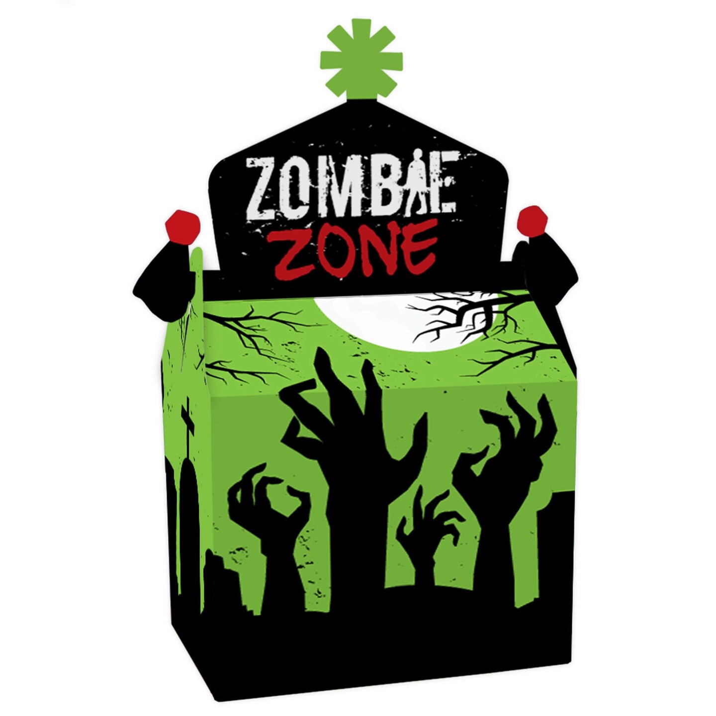 Big Dot of Happiness Zombie Zone - Treat Box Party Favors - Halloween ...