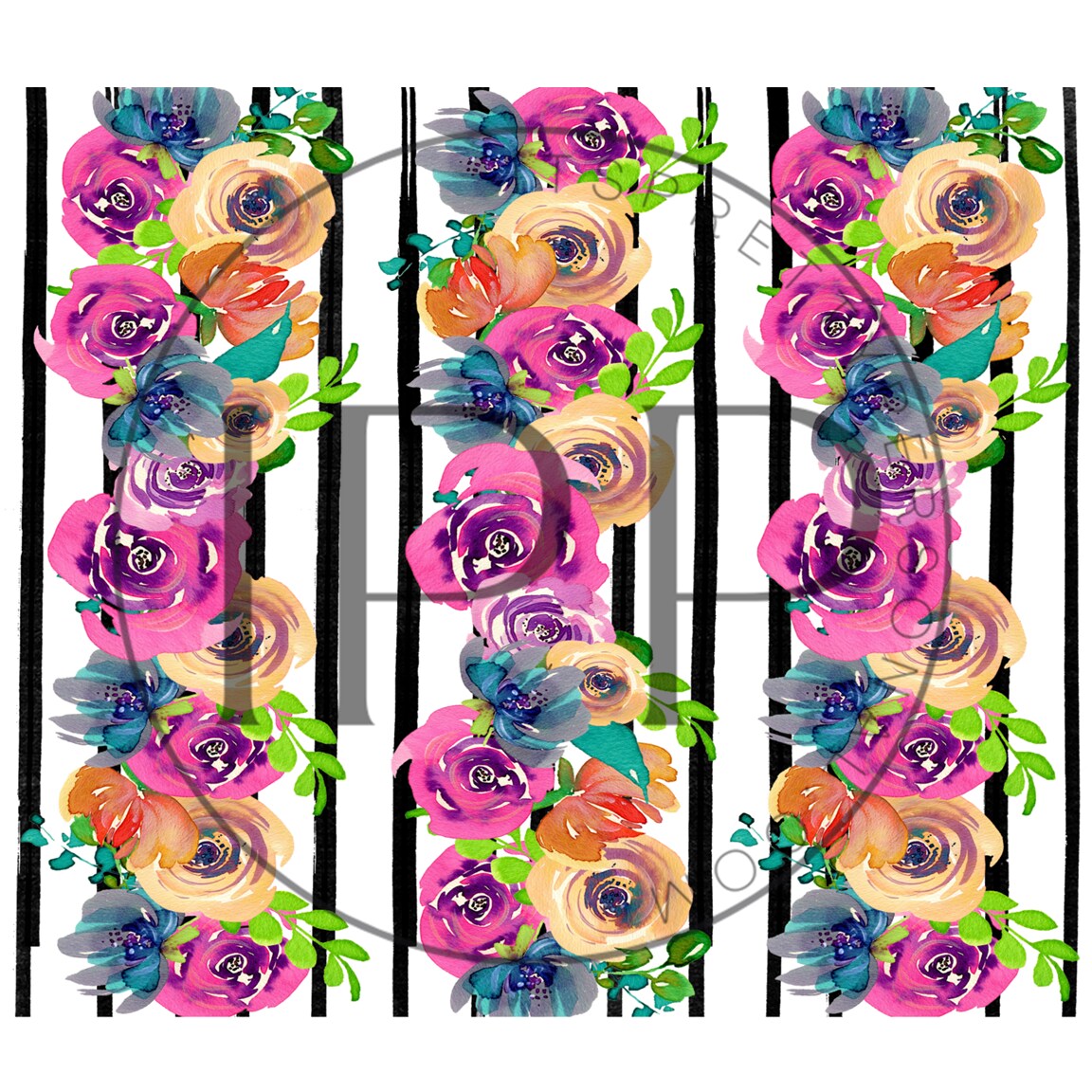 #34 CLEAR- 30oz- Rose Above It- 10.4"x9.4" Pattern Vinyl Wrap (IPP ...