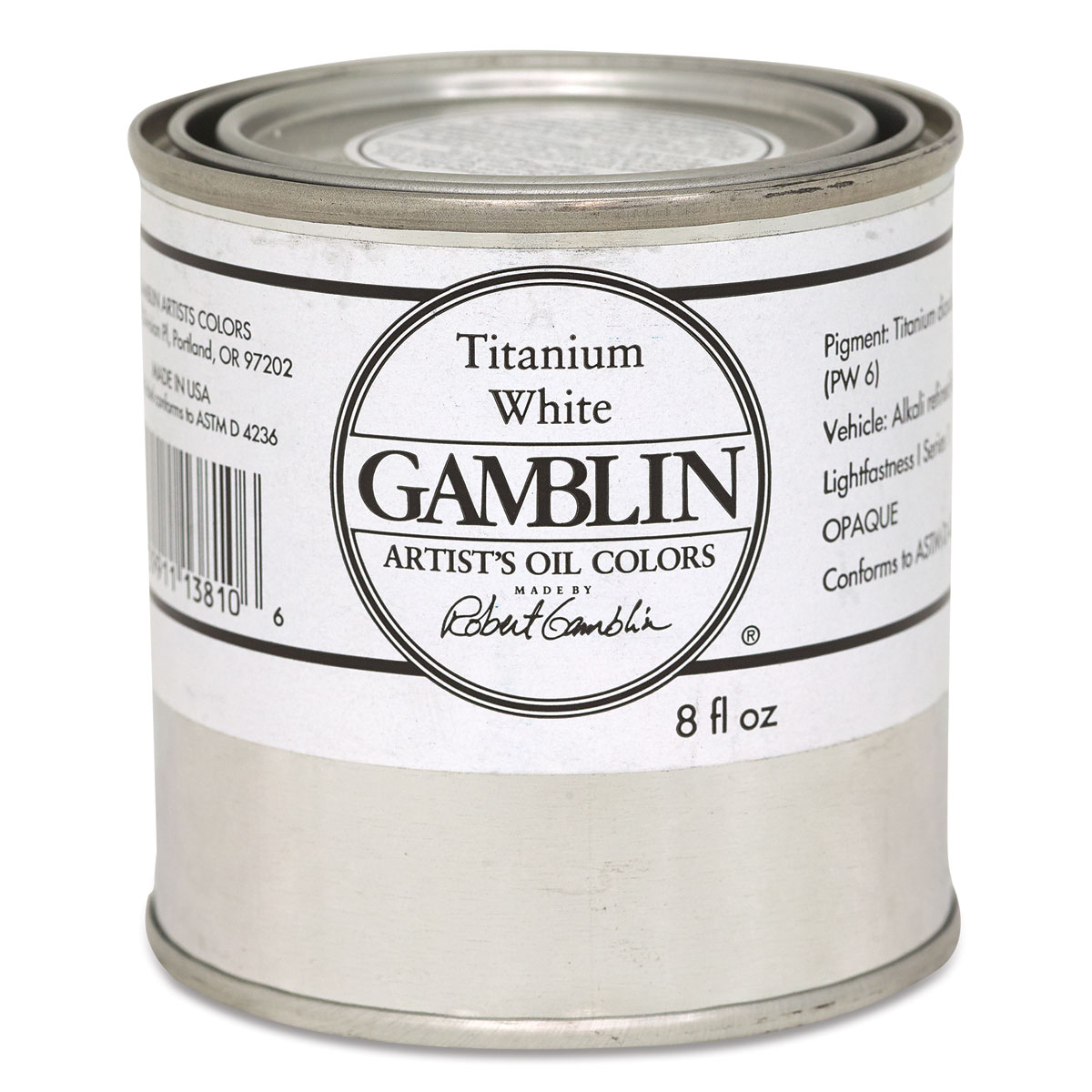 Gamblin Artist's Oil Color - Titanium White, 8 oz Can | Michaels