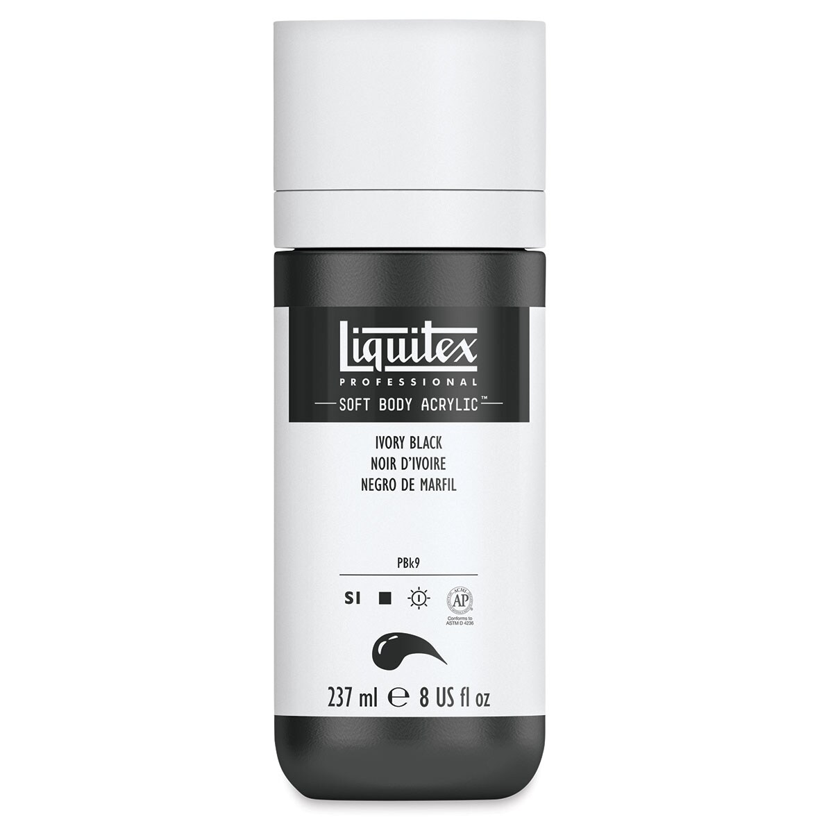 Liquitex Soft Body Artist Acrylics - Ivory Black, 237 ml | Michaels