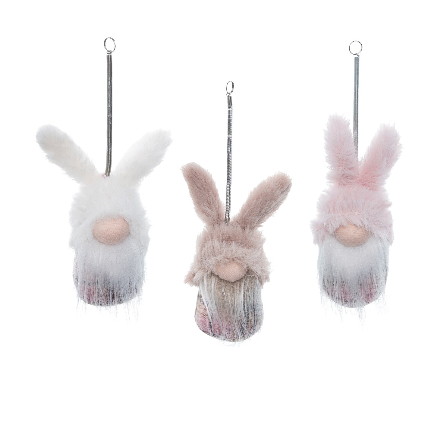 Jumping Bunny Gnome Easter Spring Decorative Hanging Tree Ornament Set ...