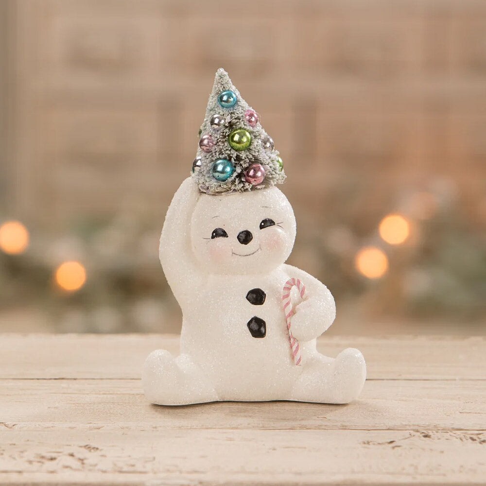 Bethany Lowe Designs Pastel Candy Cane Snowman With Tree | Michaels