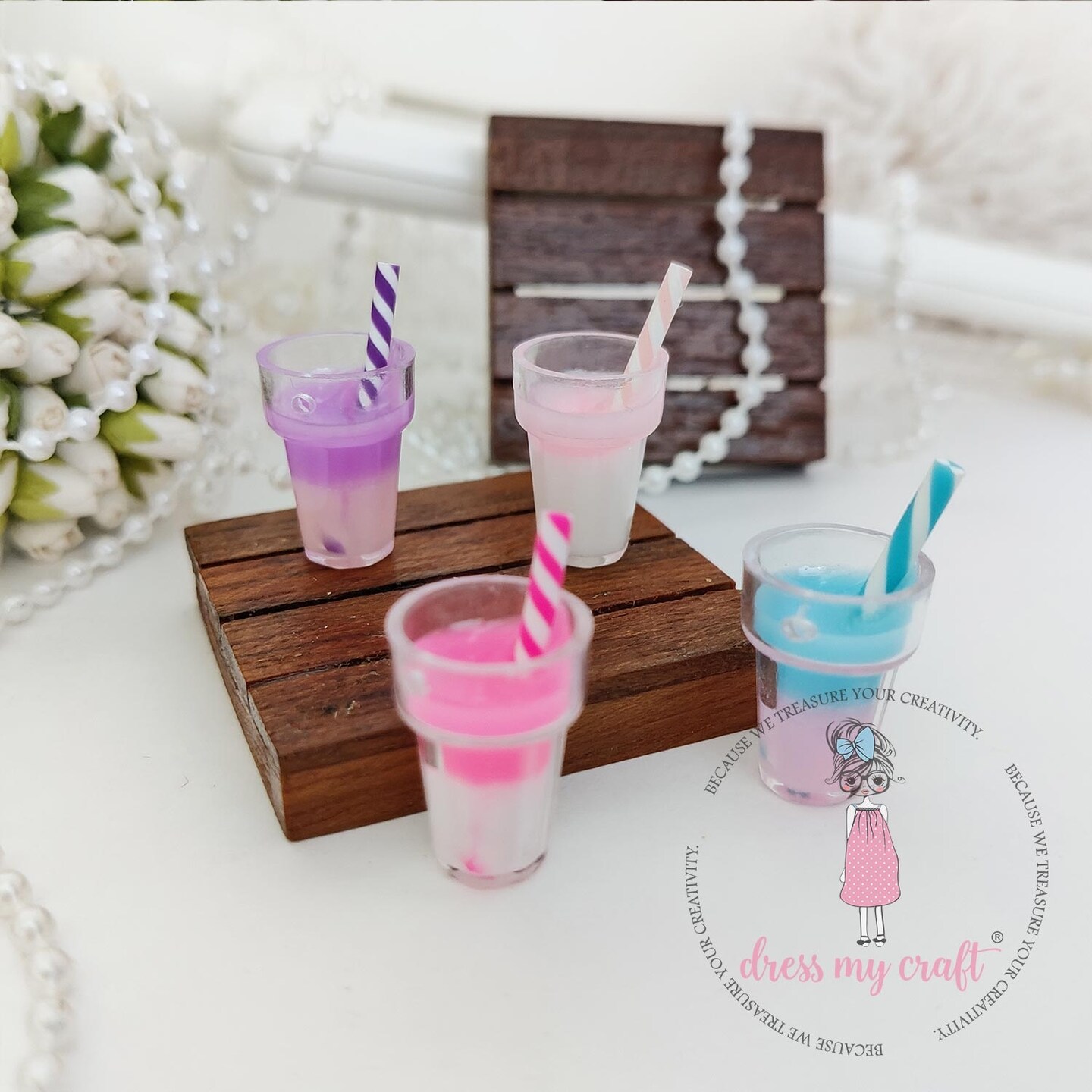 Dress My Craft Miniature 4/Pkg-Milk Shake | Michaels