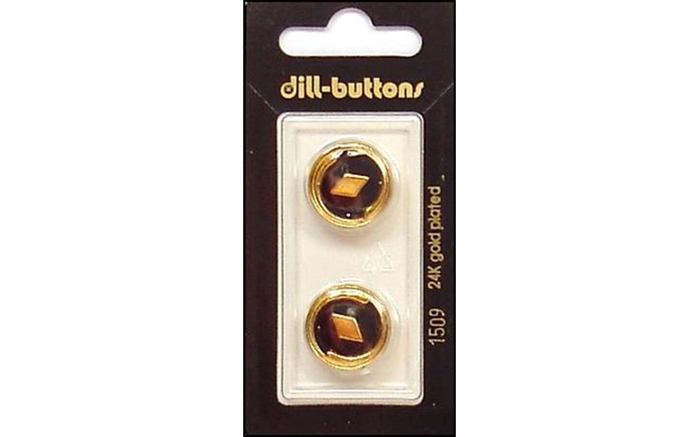 Dill Buttons 18mm 2pc Shank Enamel Navy/Gold | Michaels