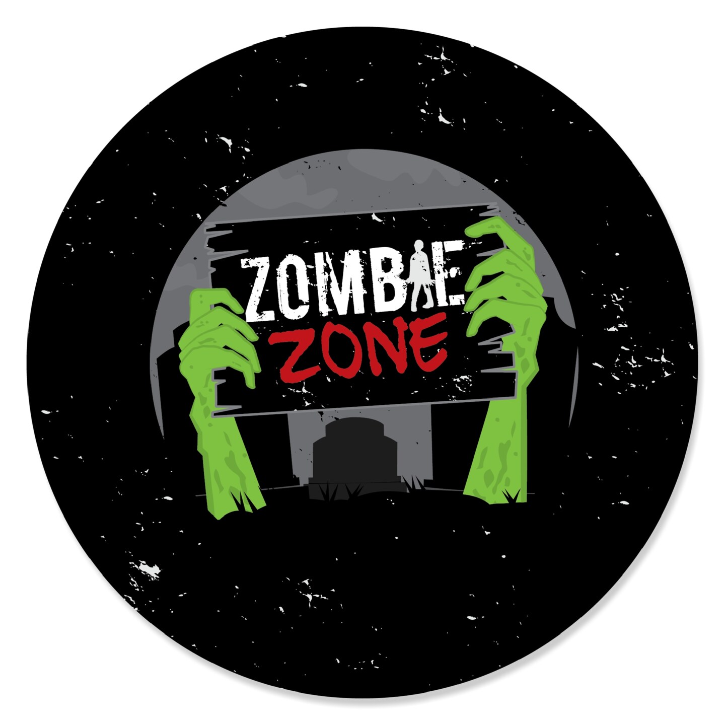 Big Dot of Happiness Zombie Zone - Halloween or Birthday Zombie Crawl ...