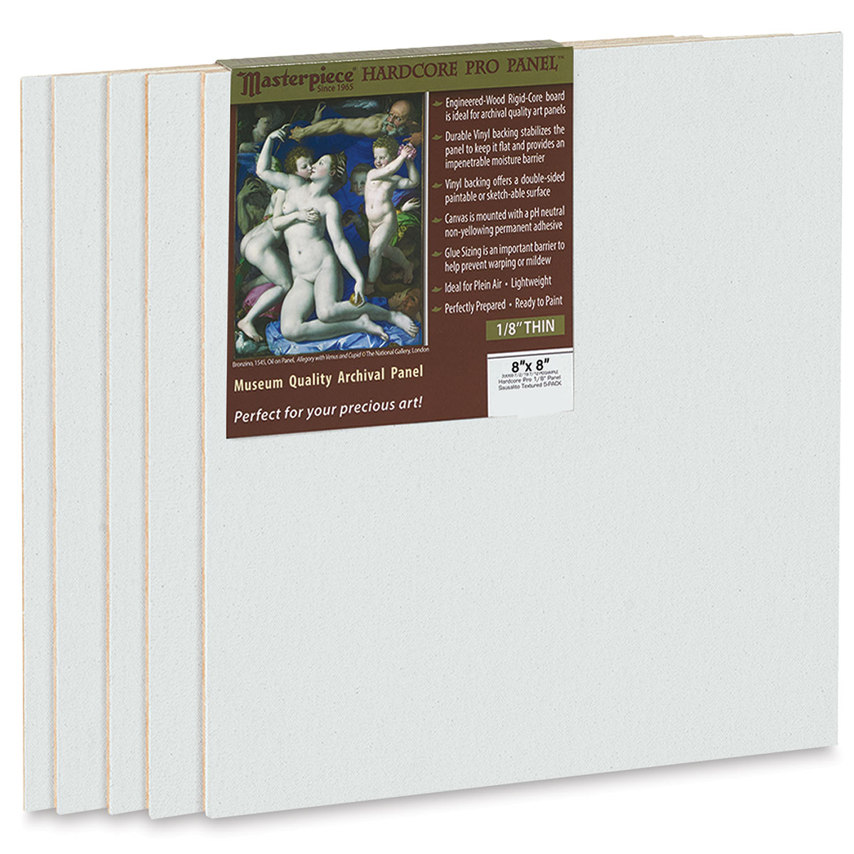 Masterpiece Sausalito Hardcore Pro Canvas Panel Pack - 8" x 8", Pkg of ...