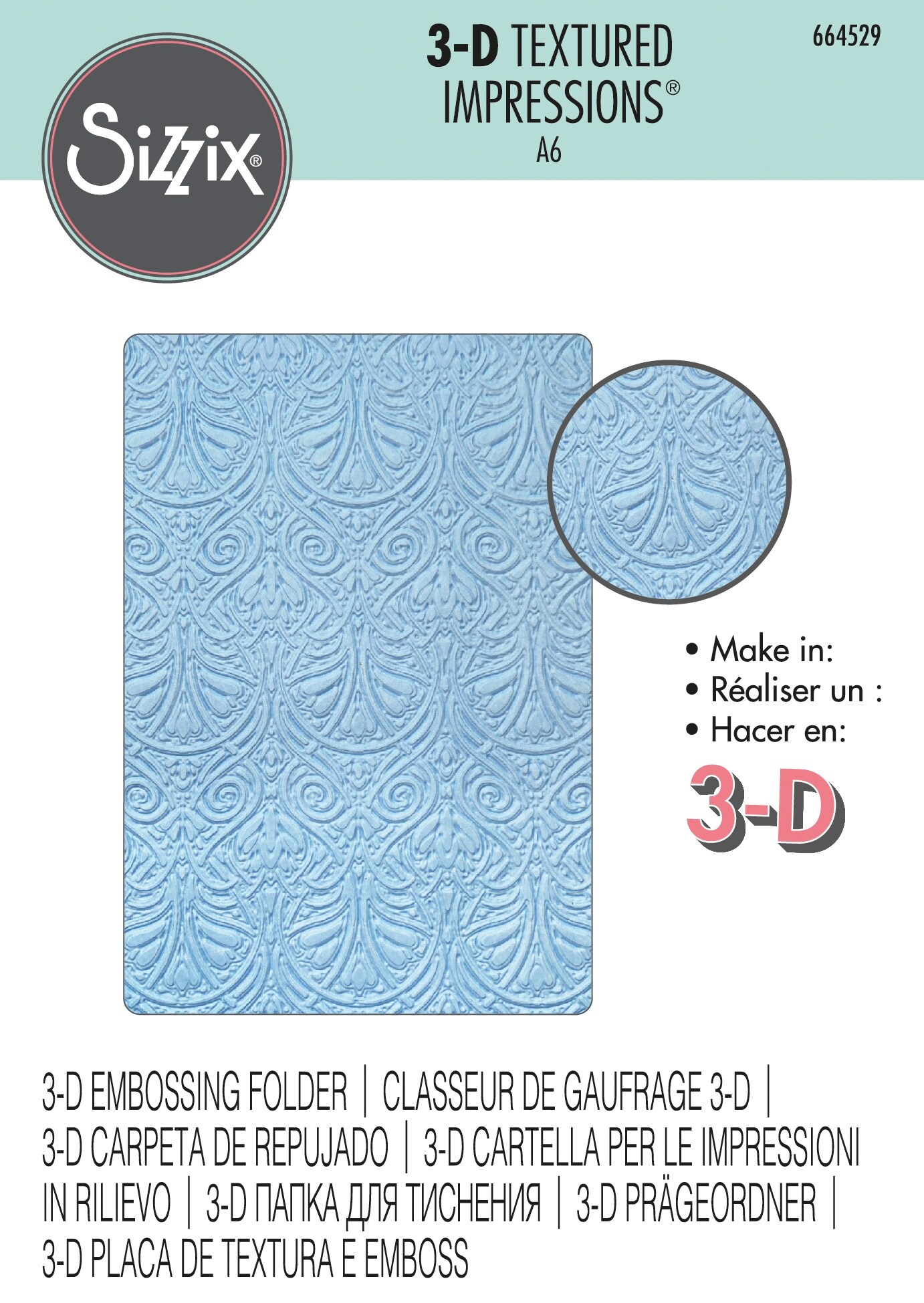 Sizzix 3D Textured Impressions-Baroque, Count: 1 | Michaels