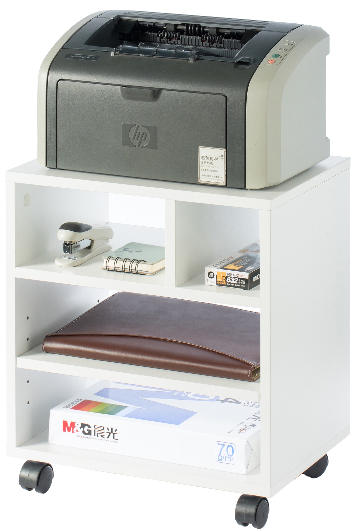 Wooden Office Storage Printer Stand with Wheels | Michaels