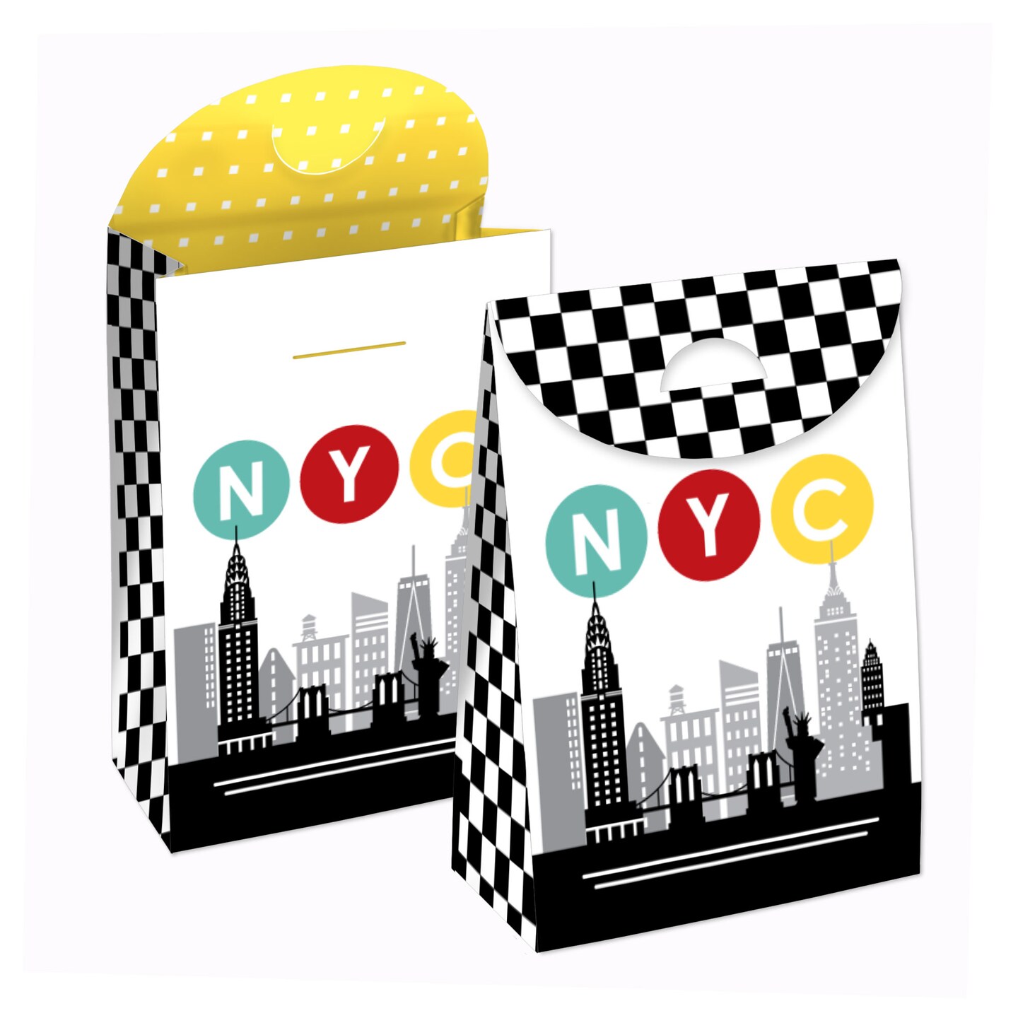 Big Dot of Happiness NYC Cityscape - New York City Gift Favor Bags ...