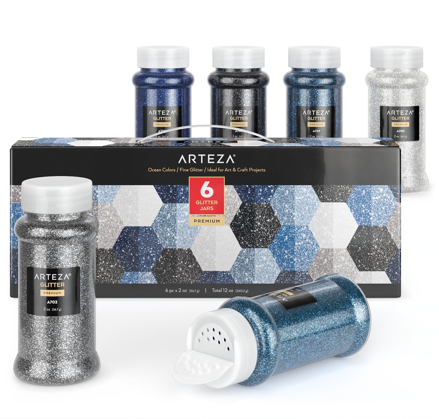 Arteza Fine Glitter, 2oz, Ocean - 6 Pack | Michaels
