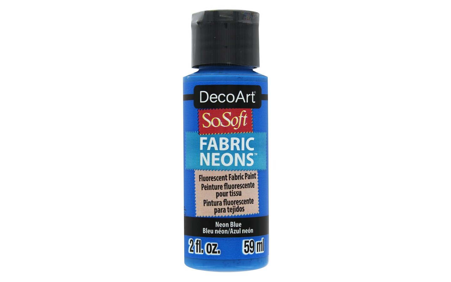 Decoart SoSoft Fabric Paint 2oz Neon Blue | Michaels