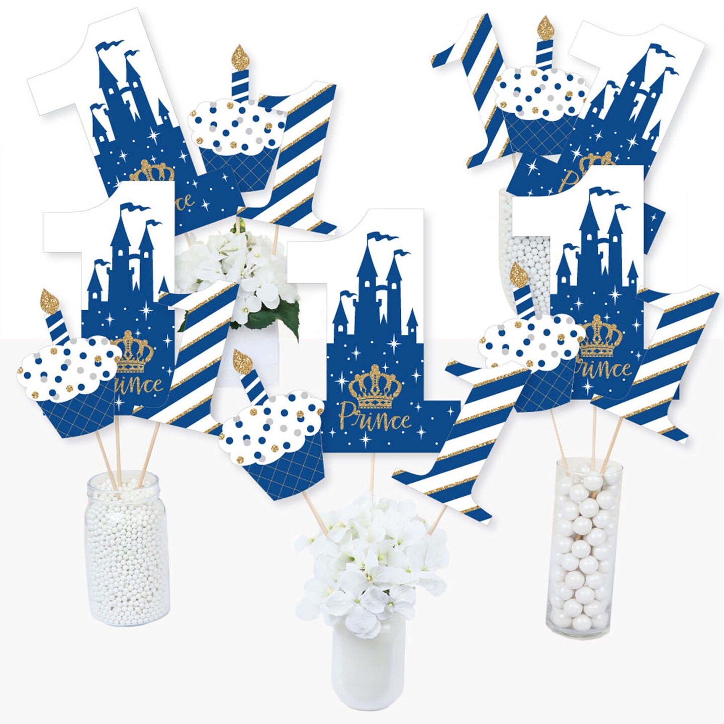 Big Dot of Happiness 1st Birthday Royal Prince Charming - First ...